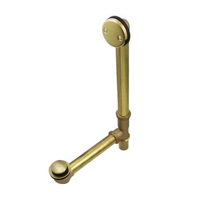 20 in. Tip-Toe Tub Waste & Overflow, 20 Gauge - Brushed Brass - Walmart.com