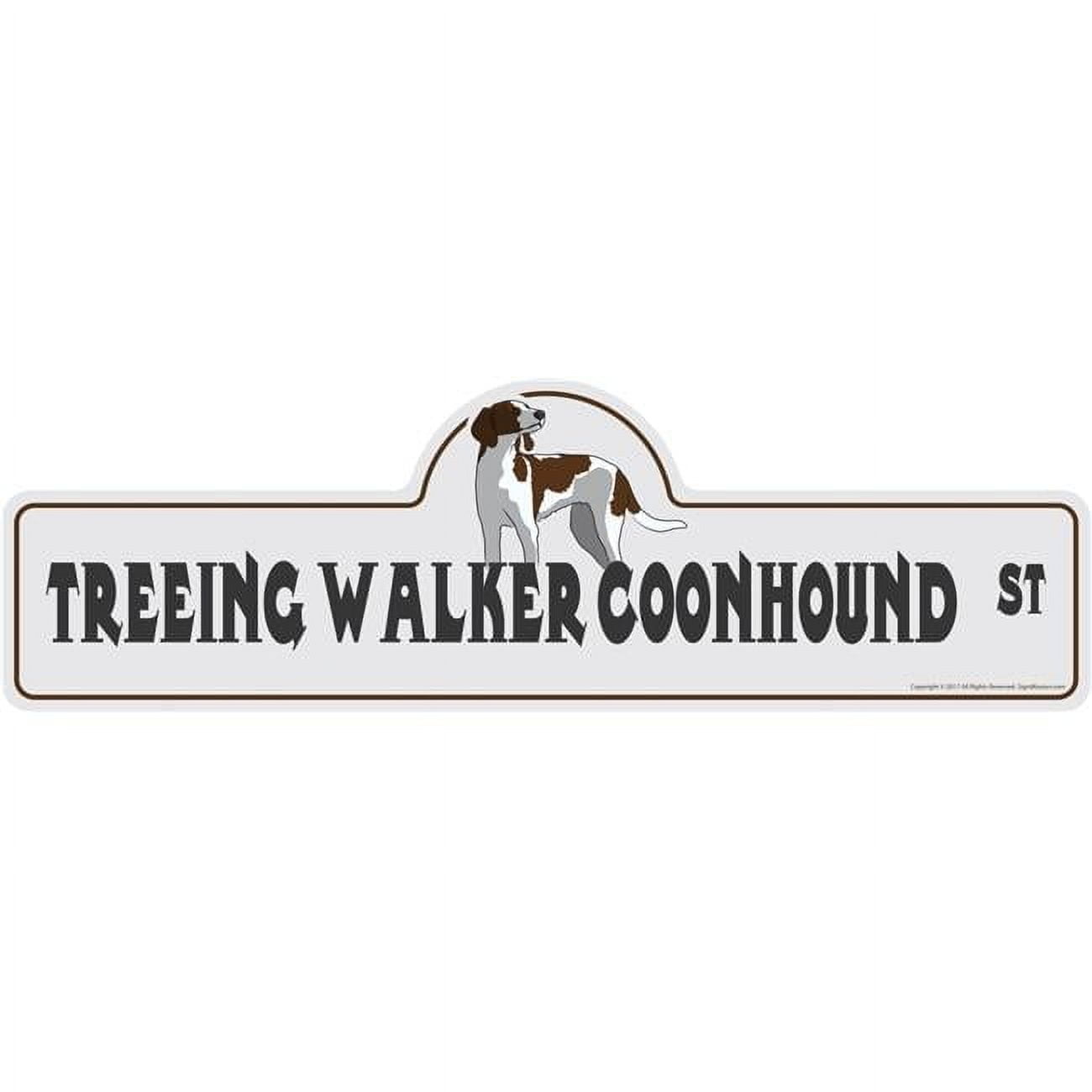 20 in. Treeing Walker Coonhound Street Sign - Walmart.com
