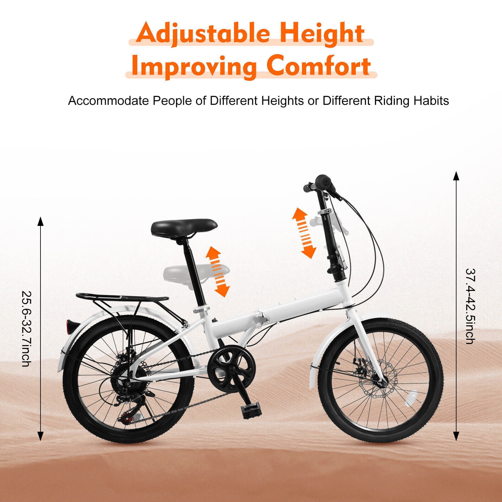 20 inch 7 Speed Folding City Bike Bicycle Folding Bike for Adults ...