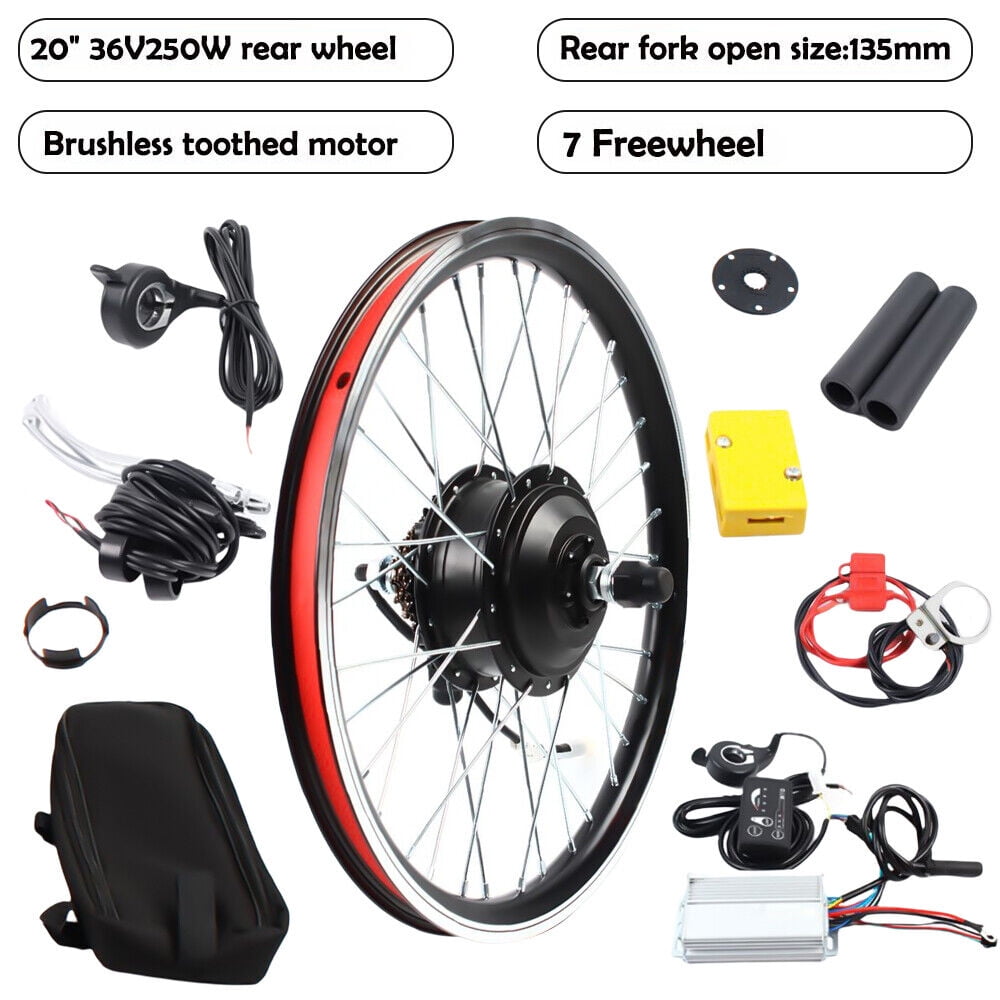 Unbranded 20 inch E-Bike Motorized Rear Wheel 36V 250W Hub Motor ...