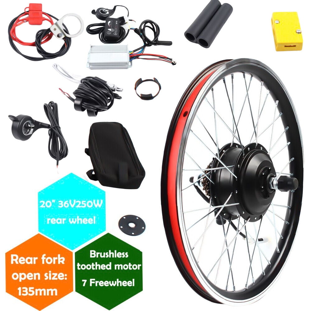 20 inch Electric Bicycle Rear Wheel 36V 250W E-Bike Hub Motor ...