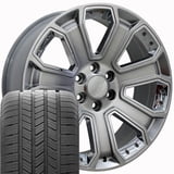 20 inch Hyper Black OE Wheels & Goodyear Tires Fit Chevy Chevrolet GM ...