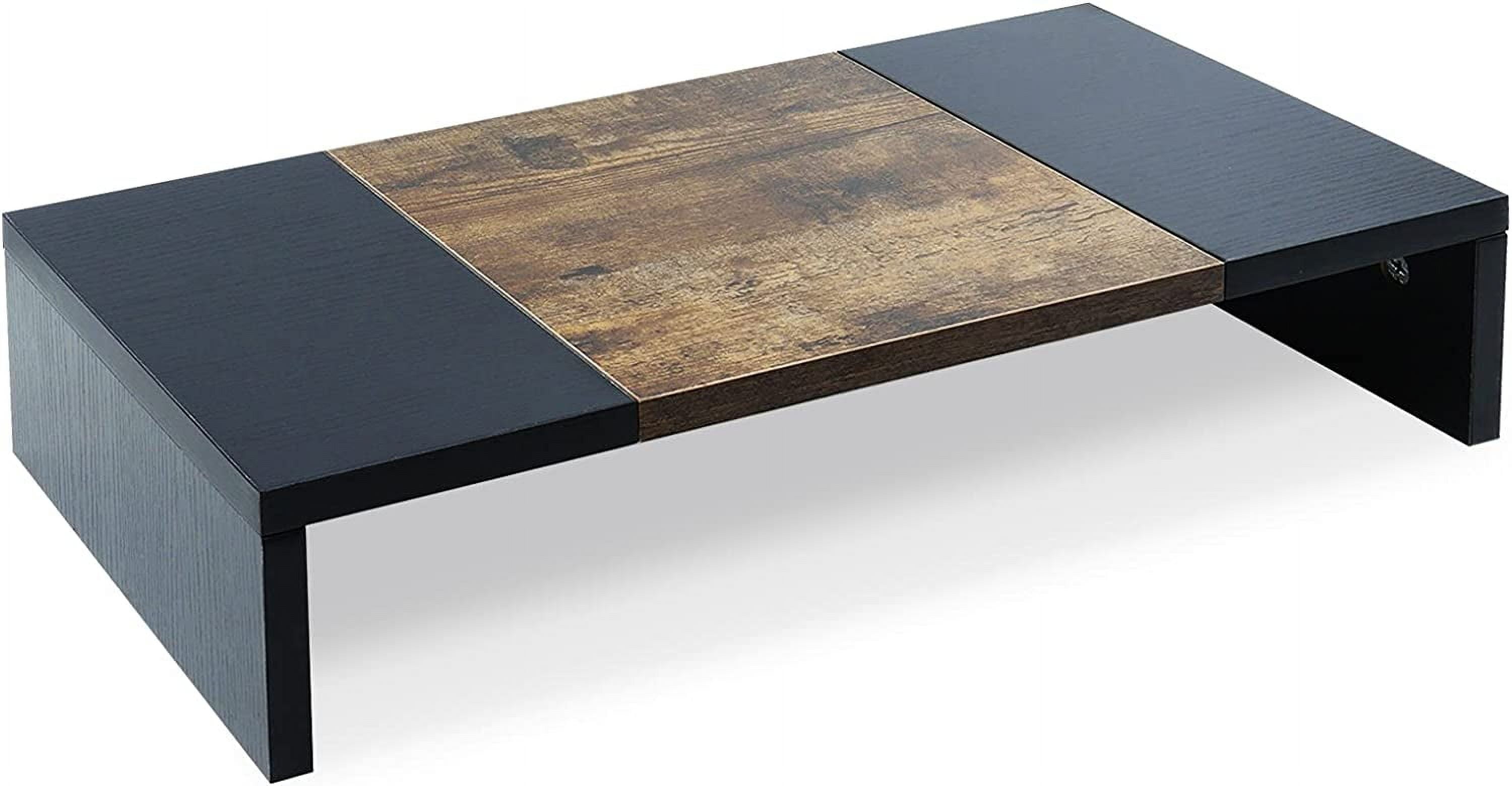 20 inch Modern Monitor Riser, Multi-Colored Wood Monitor Stand for Desk ...