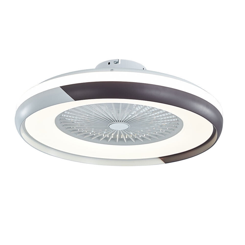 20 inch Modern Round Ceiling Fan with Light and Remote Control, Flush ...