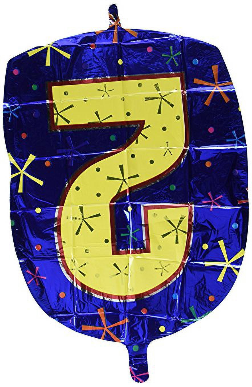 20 inch Number 2 - Multi-Color Anagram Foil Mylar Balloon - Party ...