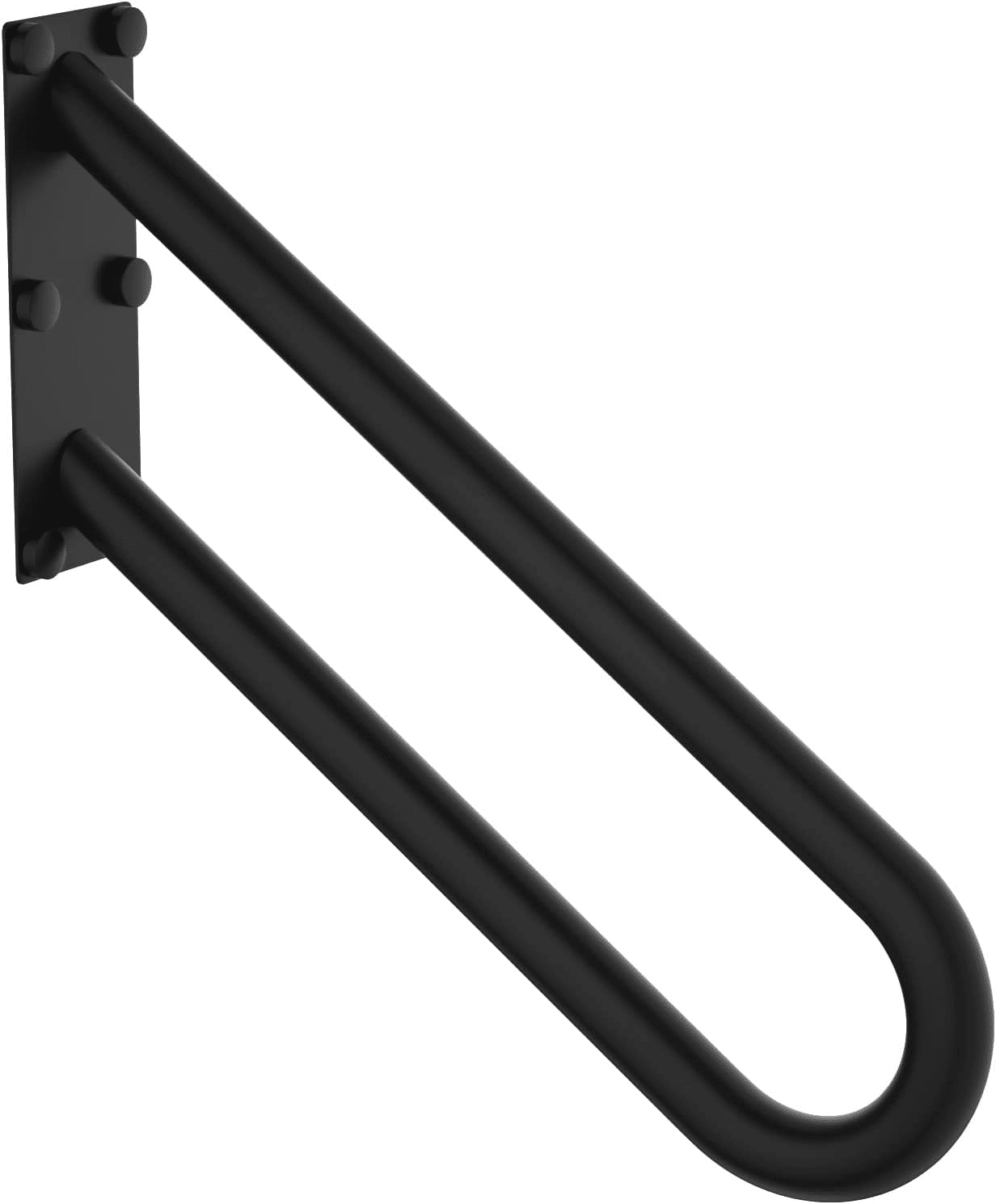 "ZUEXT 20"" U Shaped Stainless Steel Handrail, 1-3 Steps, Black Safety ...