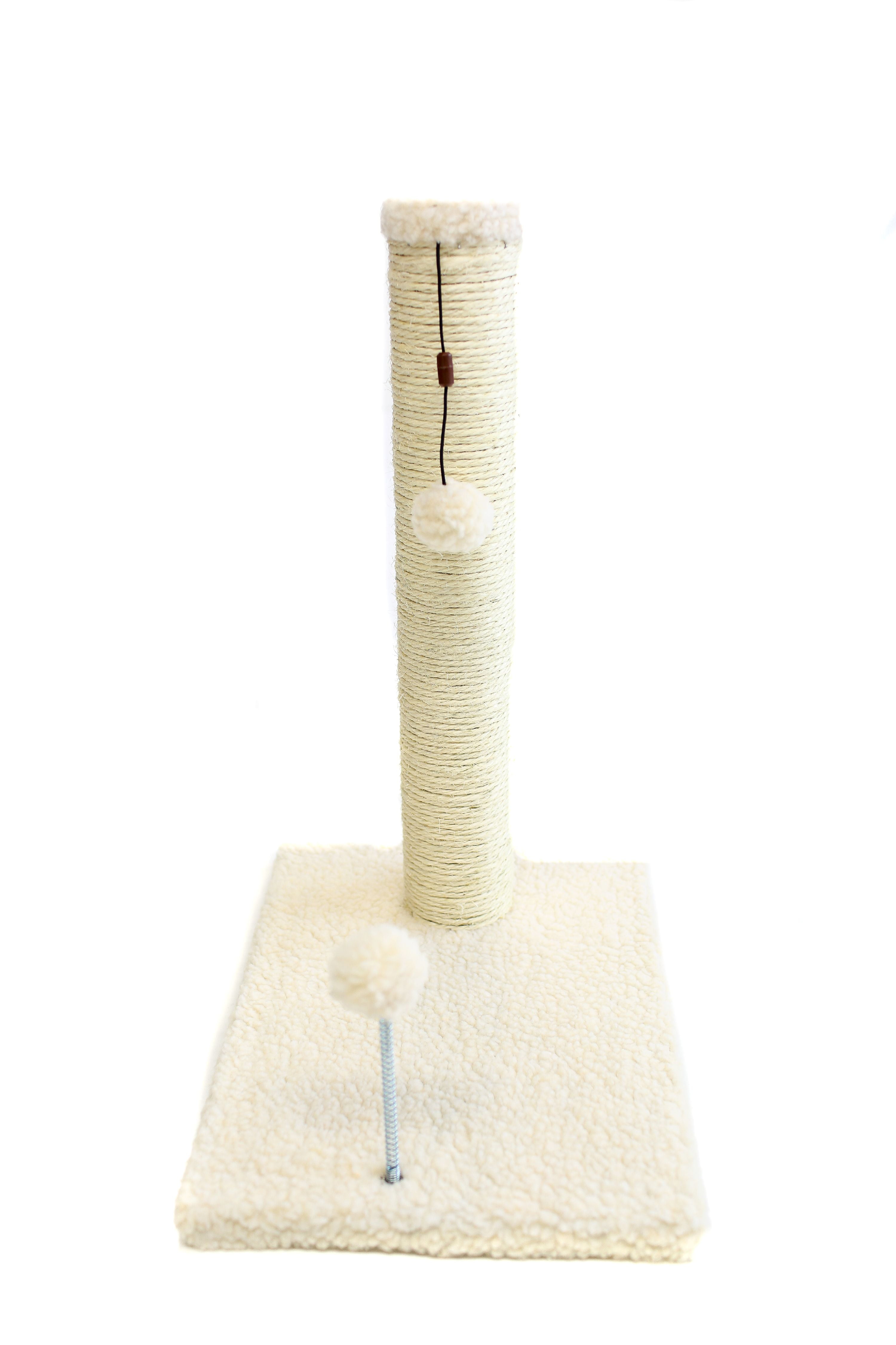 20 inch Sisal Scratching Post (Beige Fleece 12x16 Base) - Walmart.com