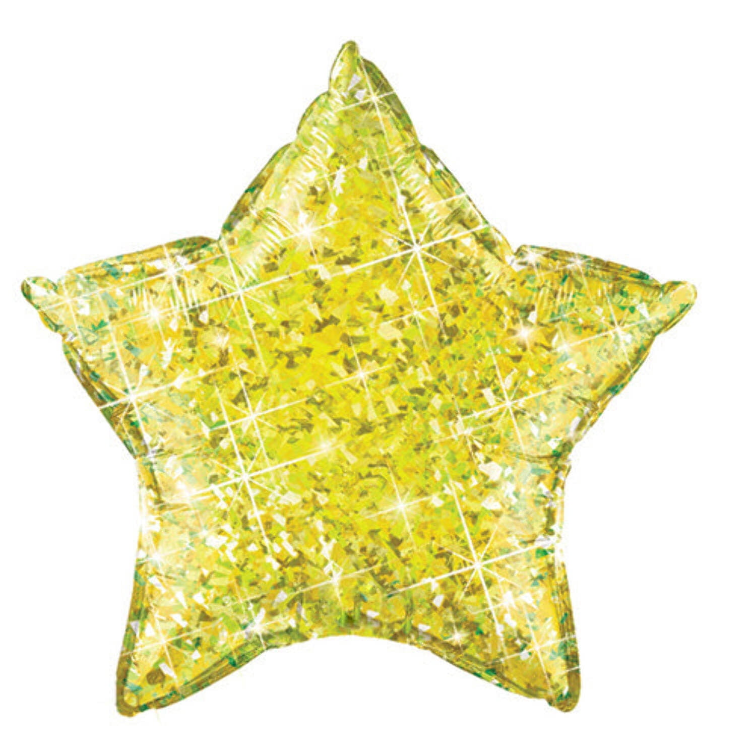 20 inch Star Holographic - Jewel Yellow Qualatex Foil Mylar Balloon ...