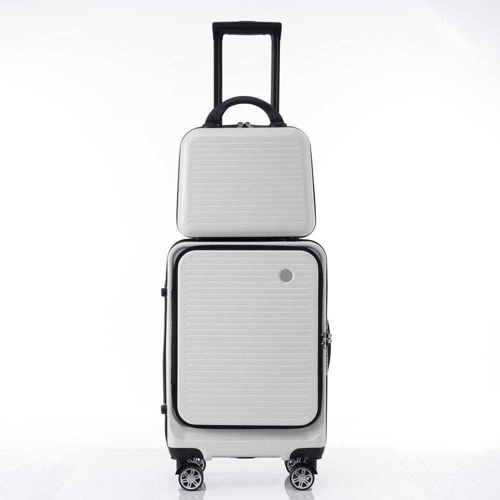 20 inch Suitcase, Hardshell Luggage with Front Pocket and USB Port, 360 ...