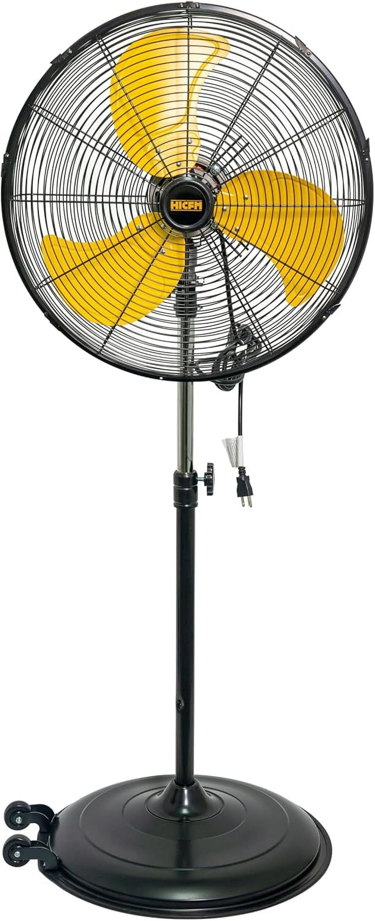 20 inch Tilting Pedestal Fan, 3-Speed 5000 CFM High Velocity Stand Up ...