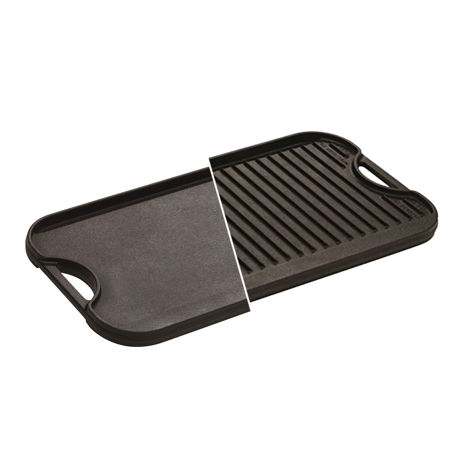 " 20-inch x 10.44-inch Cast Iron Reversible Grill and Griddle, Dual ...