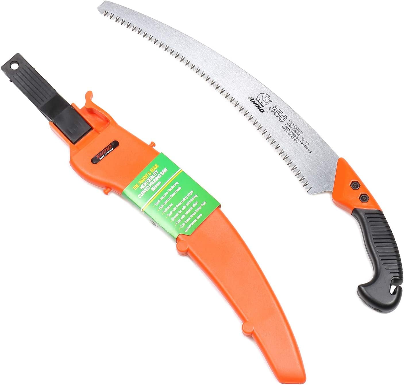 20 inches Curved Blade Saw with Scabbard, Heavy Duty Pruning Saw, Steel ...