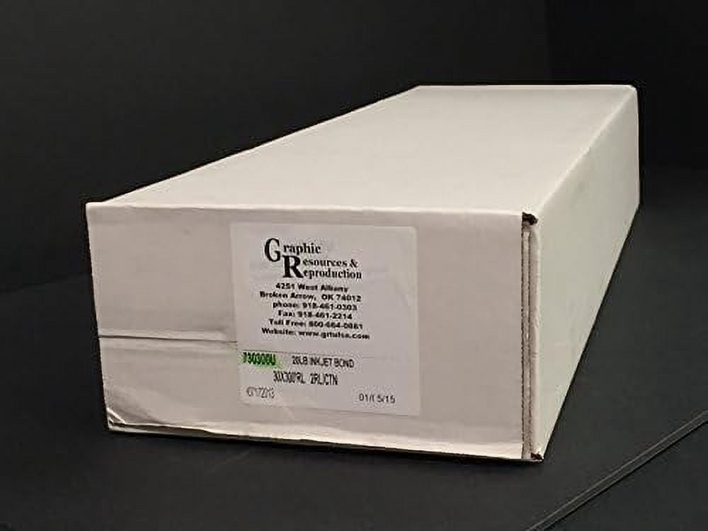 20 lb, 36 x 300, Wide Format Inkjet Paper, 2 Rolls by$$Office - Walmart.com