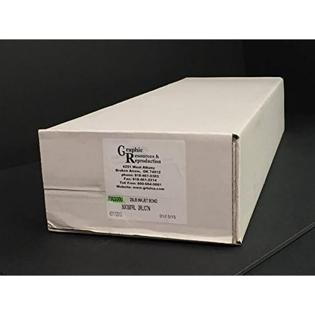 20 lb, 36 x 300, Wide Format Inkjet Paper, 2 Rolls - Walmart.com