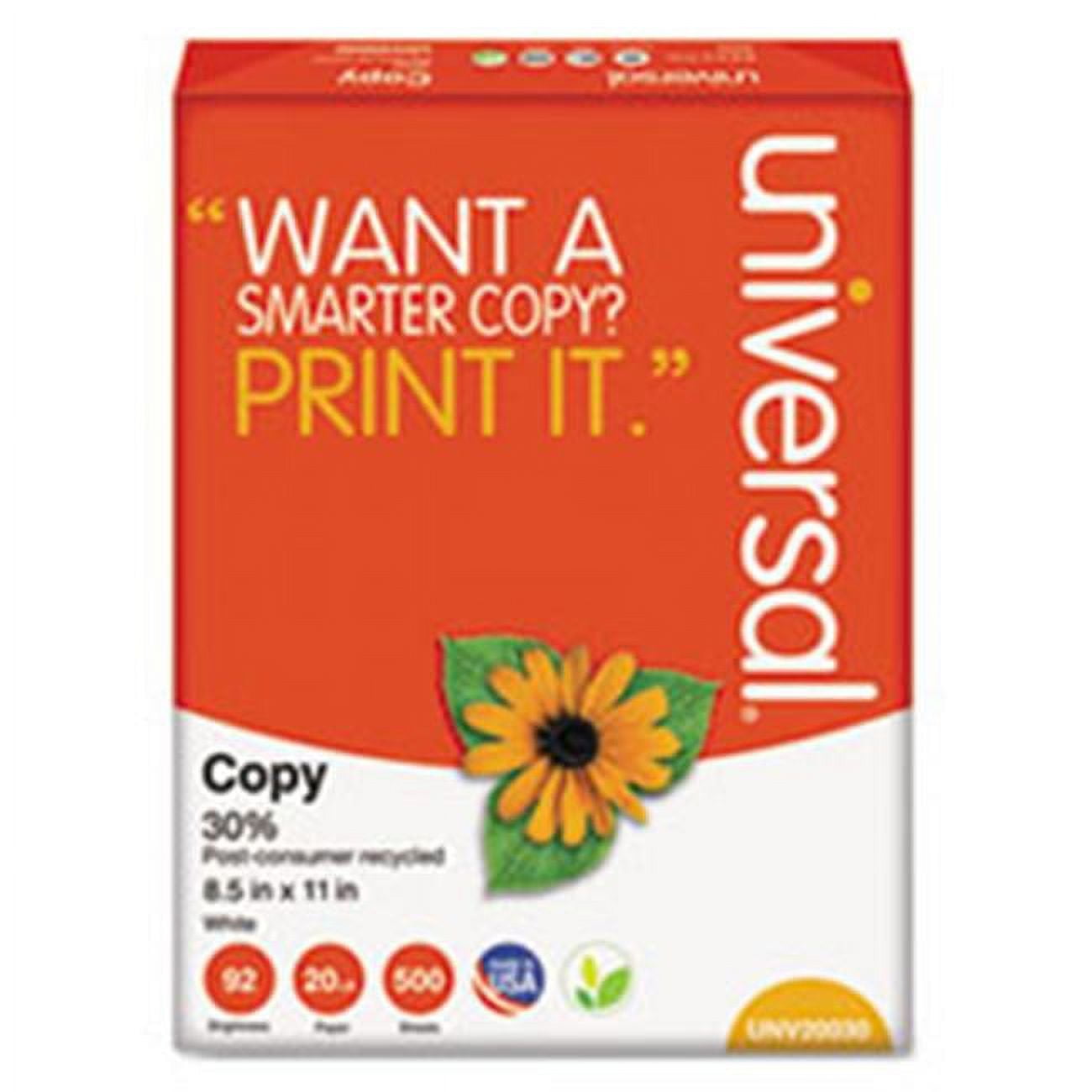 20 lbs 30 Percent Recycled Copy Paper, 5 Ream - White - Walmart.com