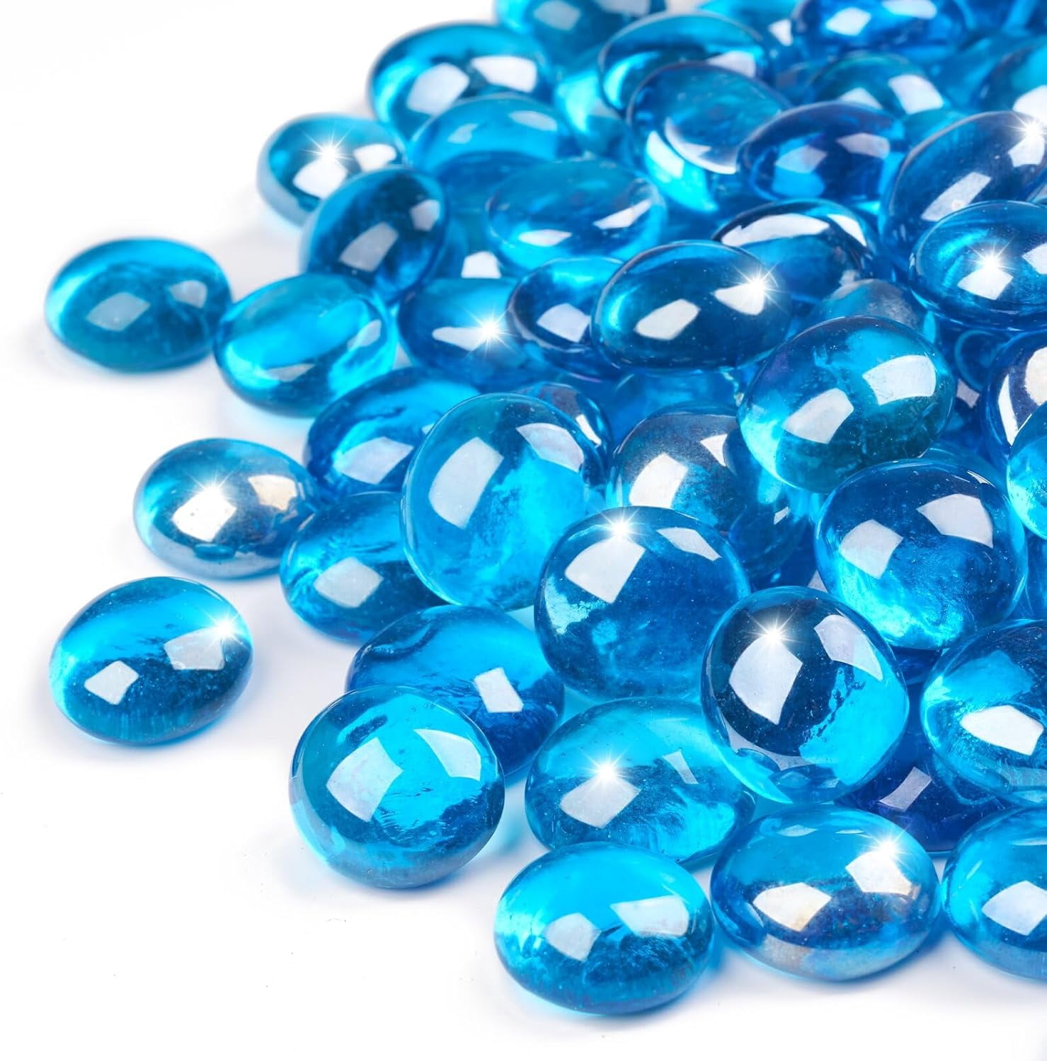 20 lbs Fire Pit Glass for Propane Fire Pit, 3/4 Inch Fire Glass Beads ...