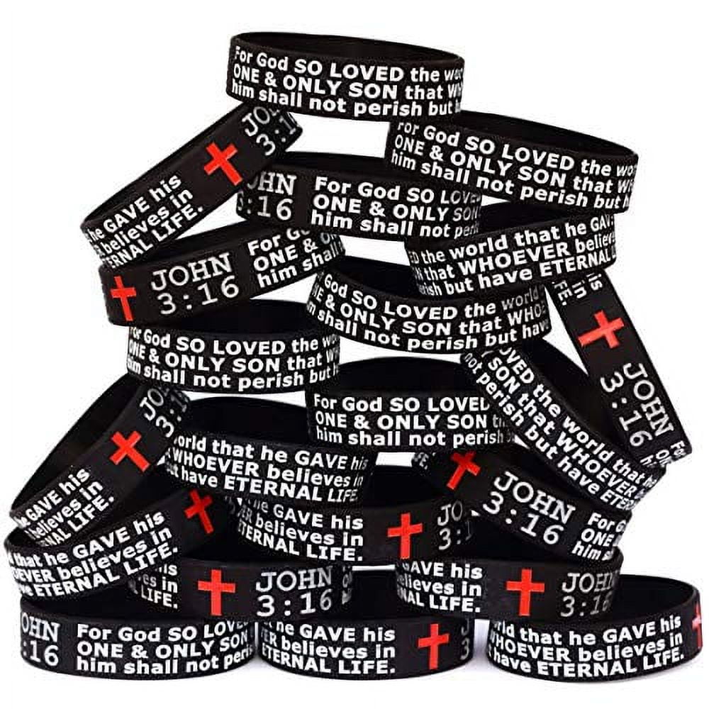 20 of John 3:16 Scripture Silicone Wristbands - Walmart.com