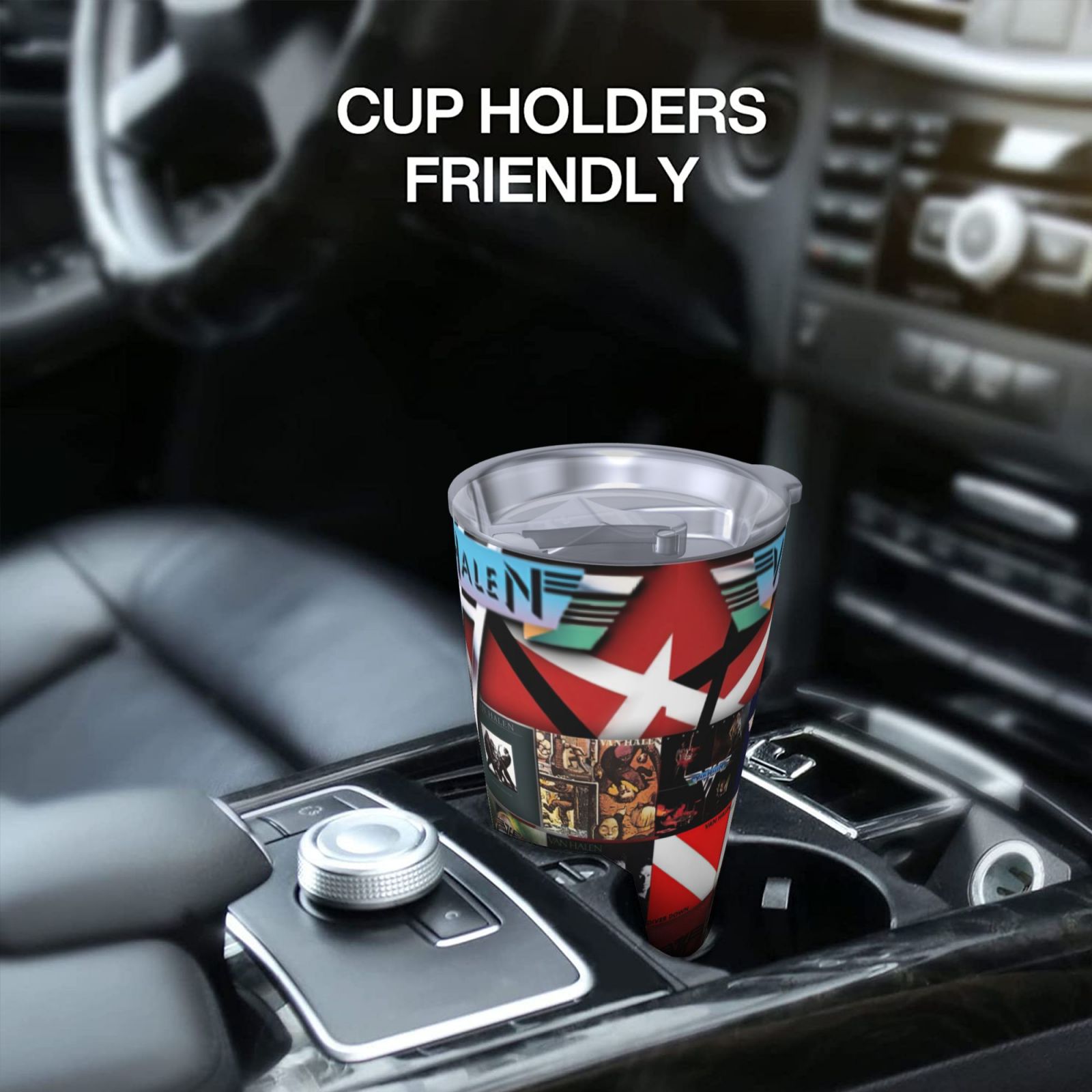 20 oz Car Tumbler Insulated Coffee Mug with Lid for Van.1986 Halen ...
