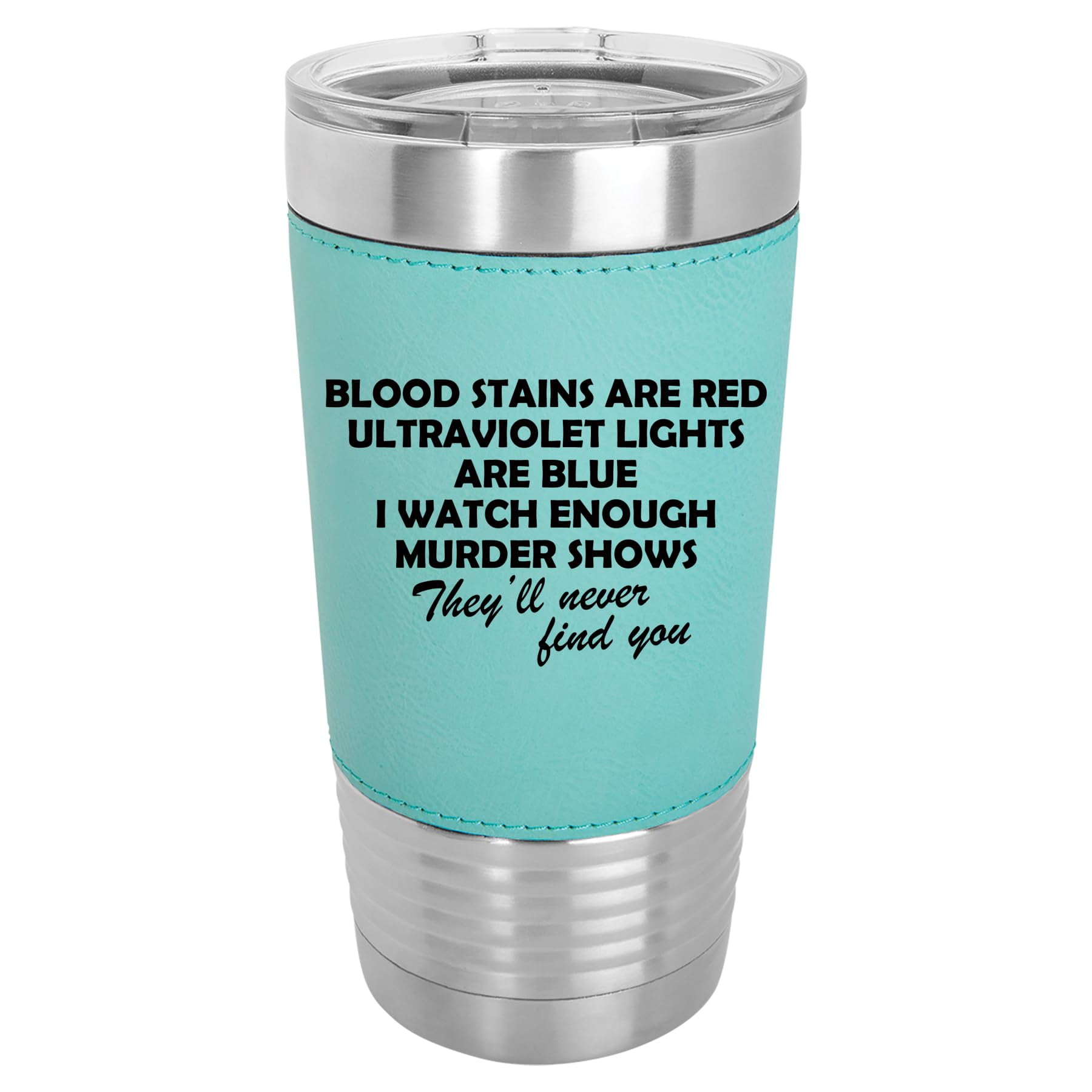 20 oz Leather Tumbler Stainless Steel Insulated Travel Mug Cup Gift ...