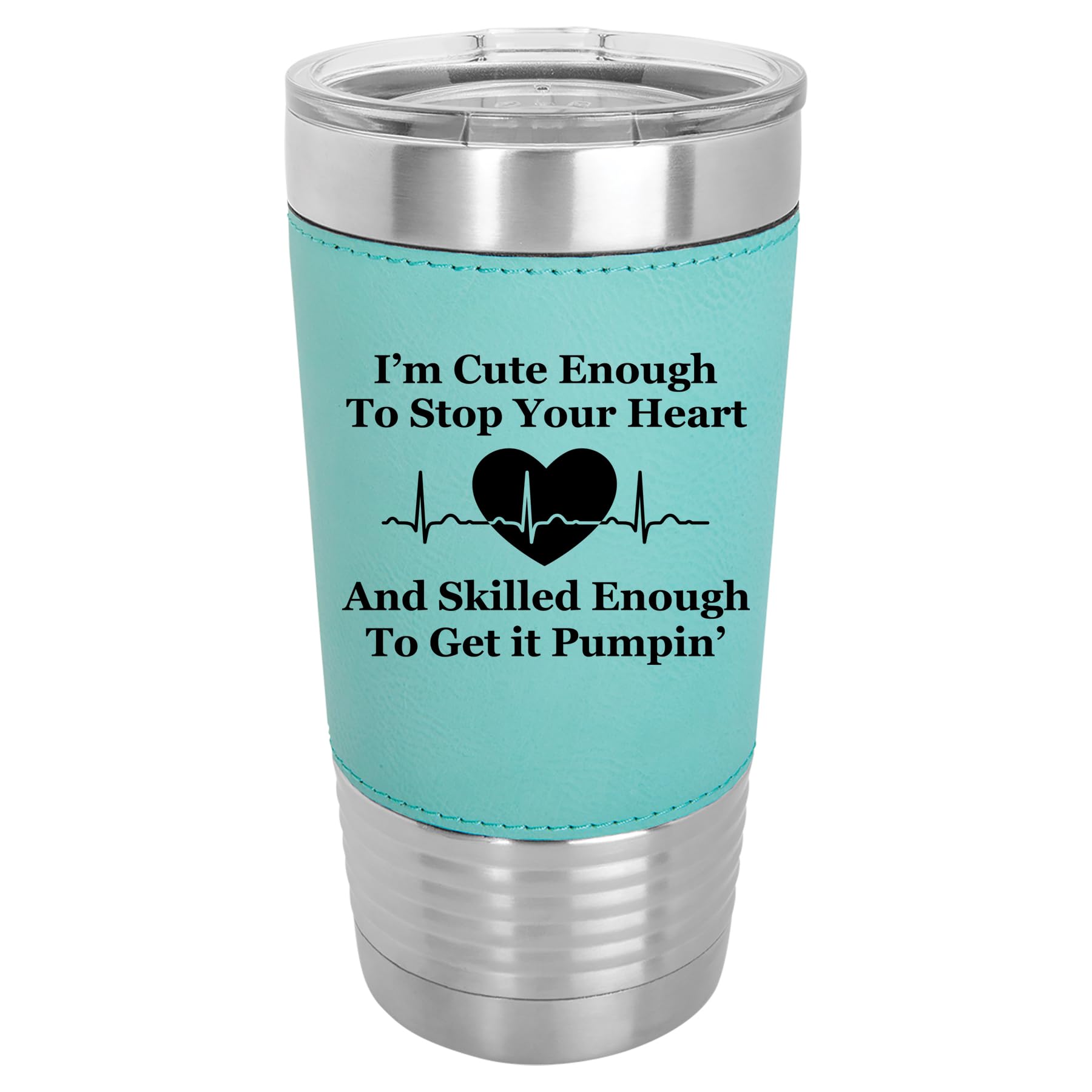 20 oz Leather Tumbler Stainless Steel Insulated Travel Mug Cup Gift ...