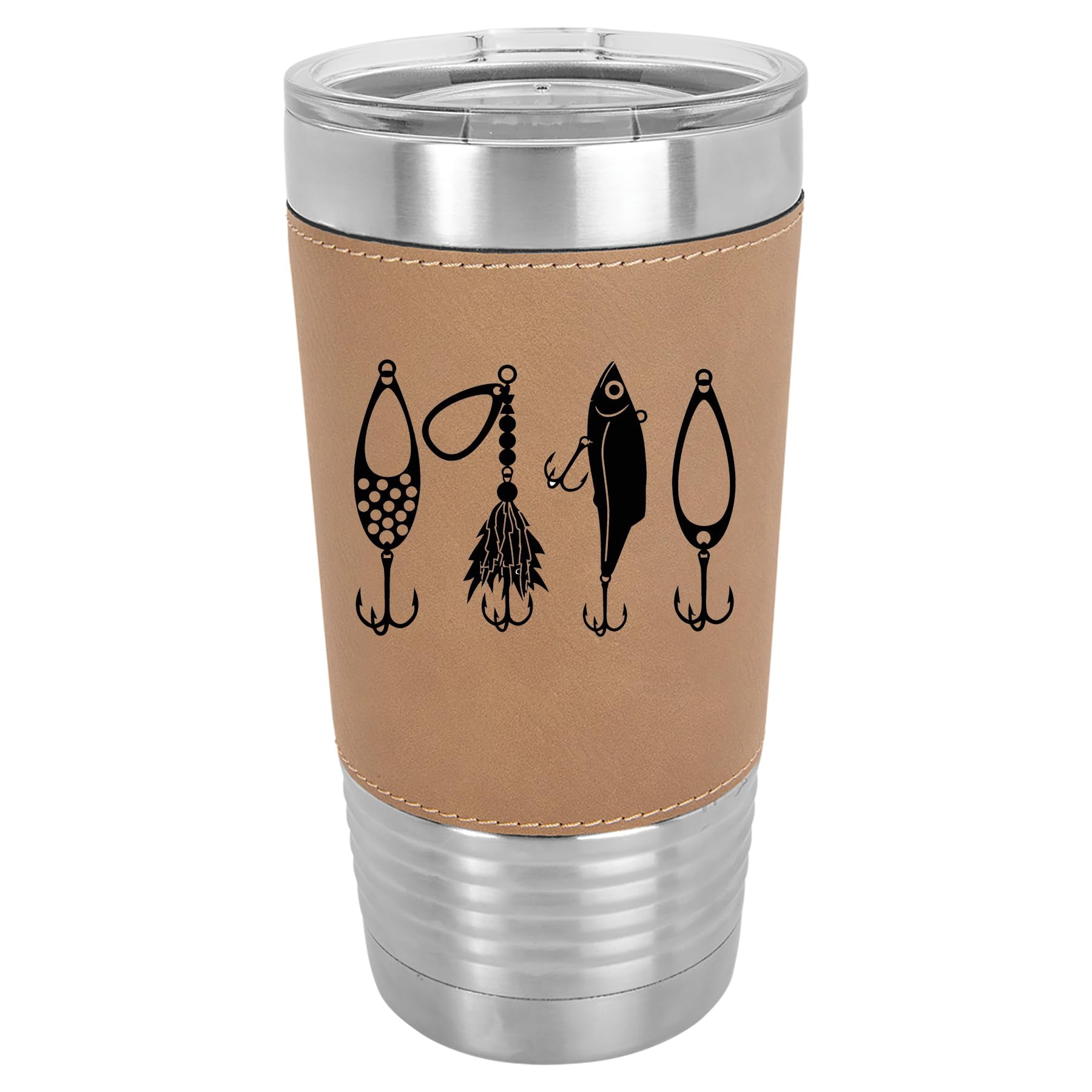 20 oz Leather Tumbler Stainless Steel Insulated Travel Mug Cup Gift ...