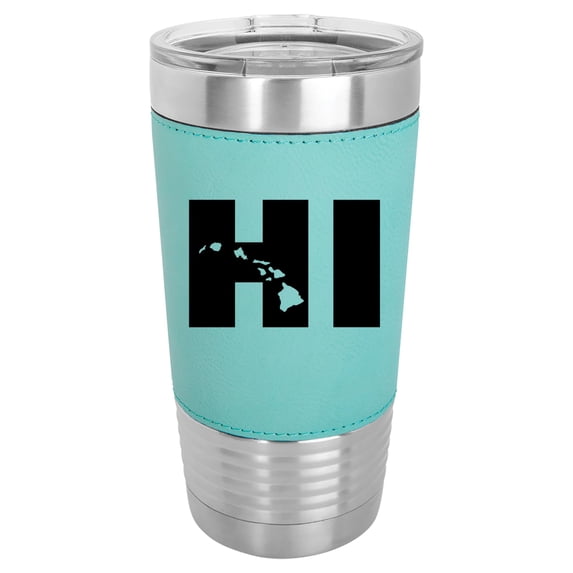 20 oz Leather Tumbler Stainless Steel Insulated Travel Mug Cup Gift HI ...