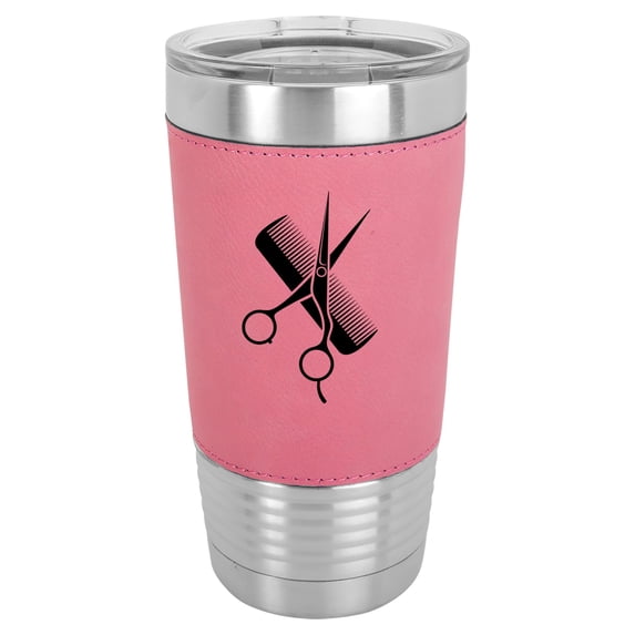 20 oz Leather Tumbler Stainless Steel Insulated Travel Mug Cup Gift ...