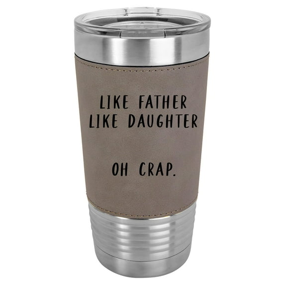 20 oz Leather Tumbler Stainless Steel Insulated Travel Mug Cup Gift ...