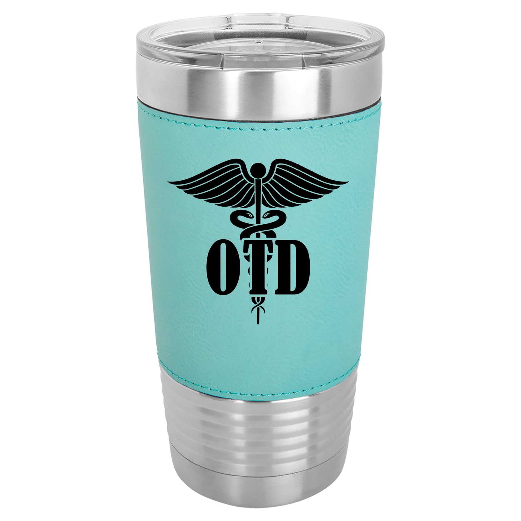 20 oz Leather Tumbler Stainless Steel Insulated Travel Mug Cup Gift OTD ...