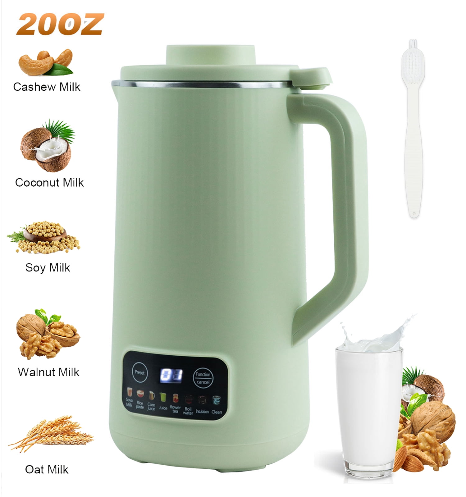 20 oz Nut Milk Maker Machine, Multi-Functional Automatic Milk Machine ...