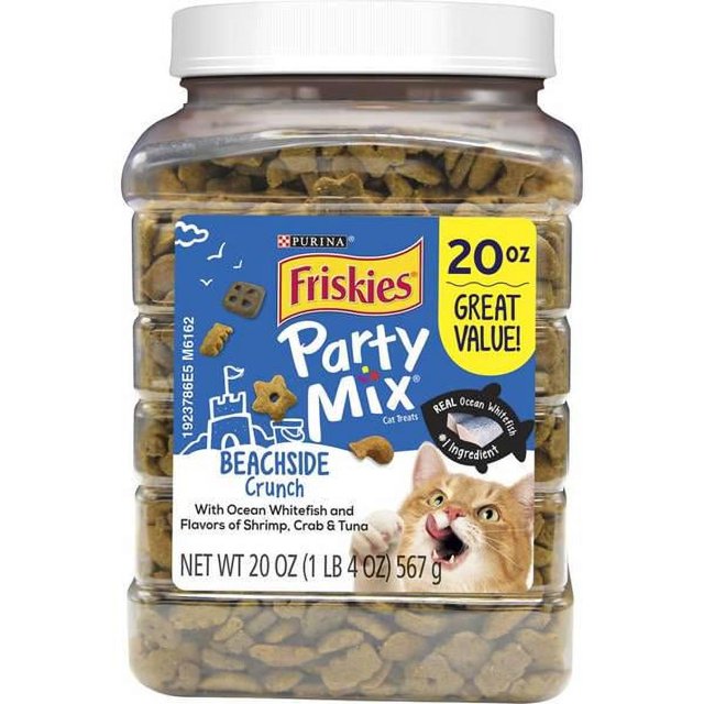 Purina Friskies 20 oz Party Mix Beachside Crunch Cat Snack with Real ...