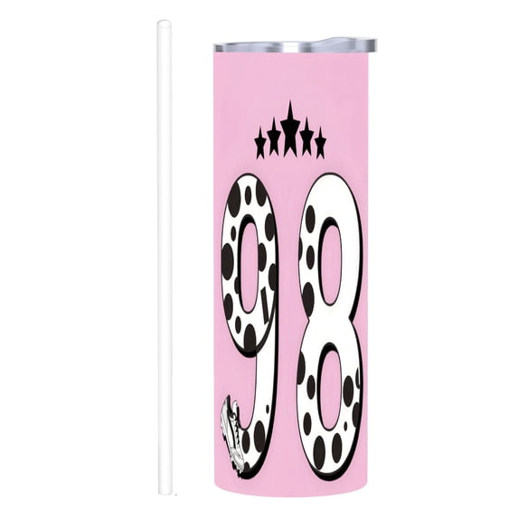 20 oz Pink Stainless Steel Insulated Tumbler with Silver Lid Black ...