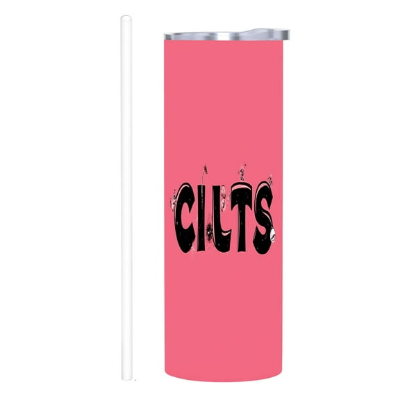 20 oz Pink Stainless Steel Insulated Tumbler with Silver Lid Bold ...