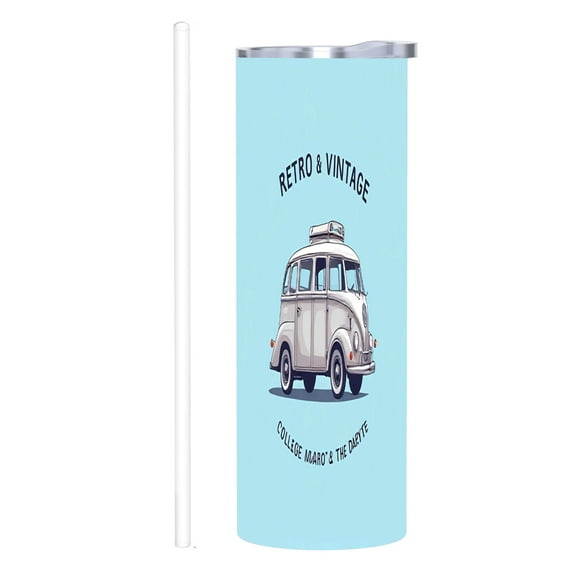 20 oz Retro Vintage Van Stainless Steel Insulated Tumbler with Lid ...