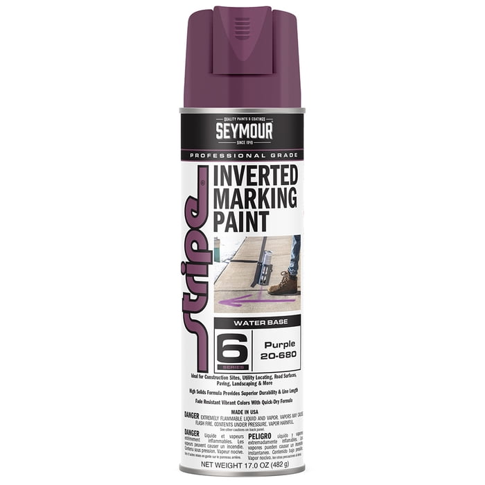 17 oz Seymour 20-680 Purple Stripe 6-Series Professional Grade Water ...