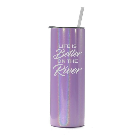 20 oz Skinny Tall Tumbler Stainless Steel Vacuum Insulated Travel Mug ...