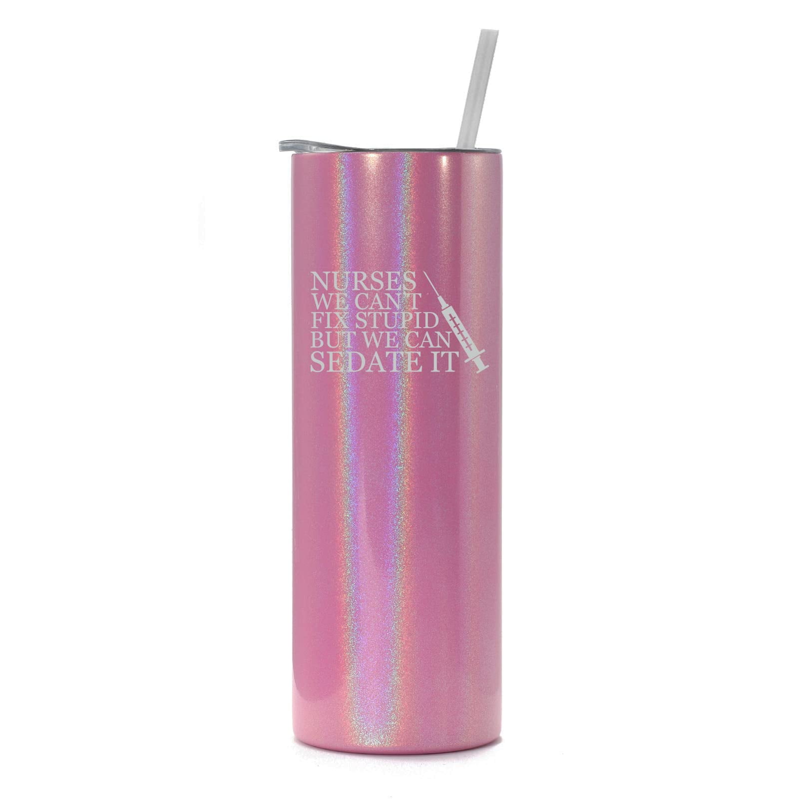20 oz Skinny Tall Tumbler Stainless Steel Vacuum Insulated Travel Mug ...