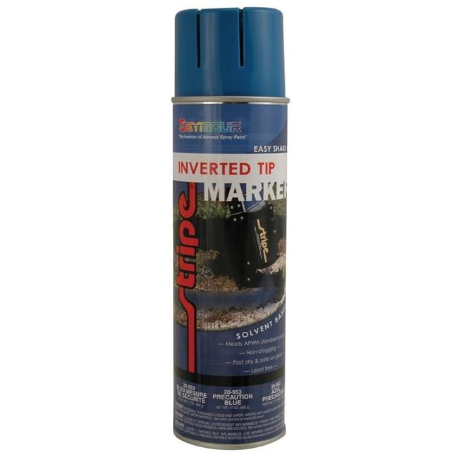 20 oz Solvent Base Inverted Tip Marking Paint, Precaution Blue ...