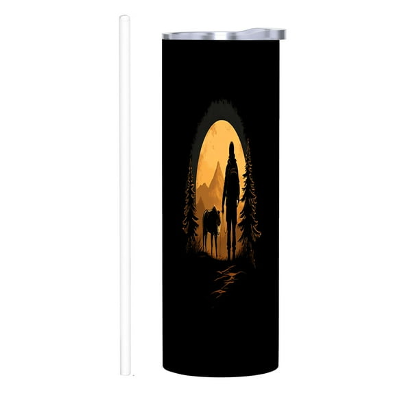 20 oz Stainless Steel Insulated Travel Mug - Black with Forest ...