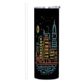 20 oz Stainless Steel Insulated Travel Mug - Colorful Cityscape Design ...