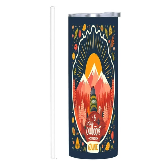 20 oz Stainless Steel Insulated Travel Mug - Colorful Mountain Sunset ...