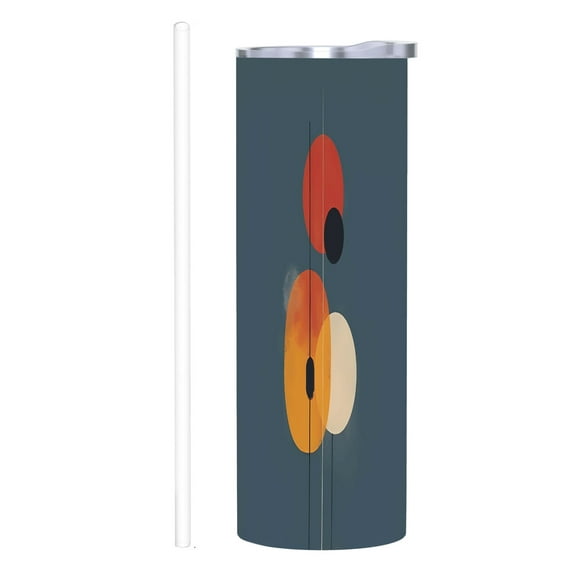 20 oz Stainless Steel Insulated Tumbler - Abstract Circular Pattern in ...