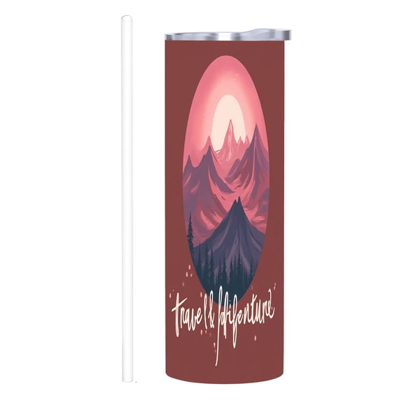 20 oz Stainless Steel Insulated Tumbler - Artistic Mountain Range ...