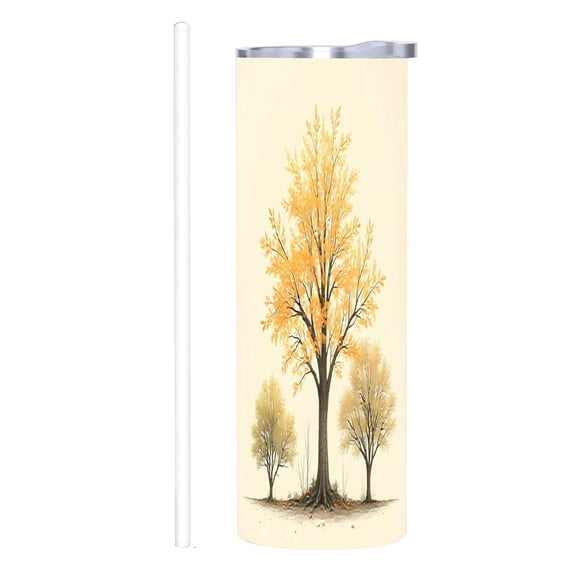 20 oz Stainless Steel Insulated Tumbler - Autumn Forest Design with ...