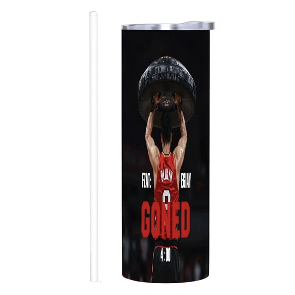 20 oz Stainless Steel Insulated Tumbler - Basketball Player Design Red ...