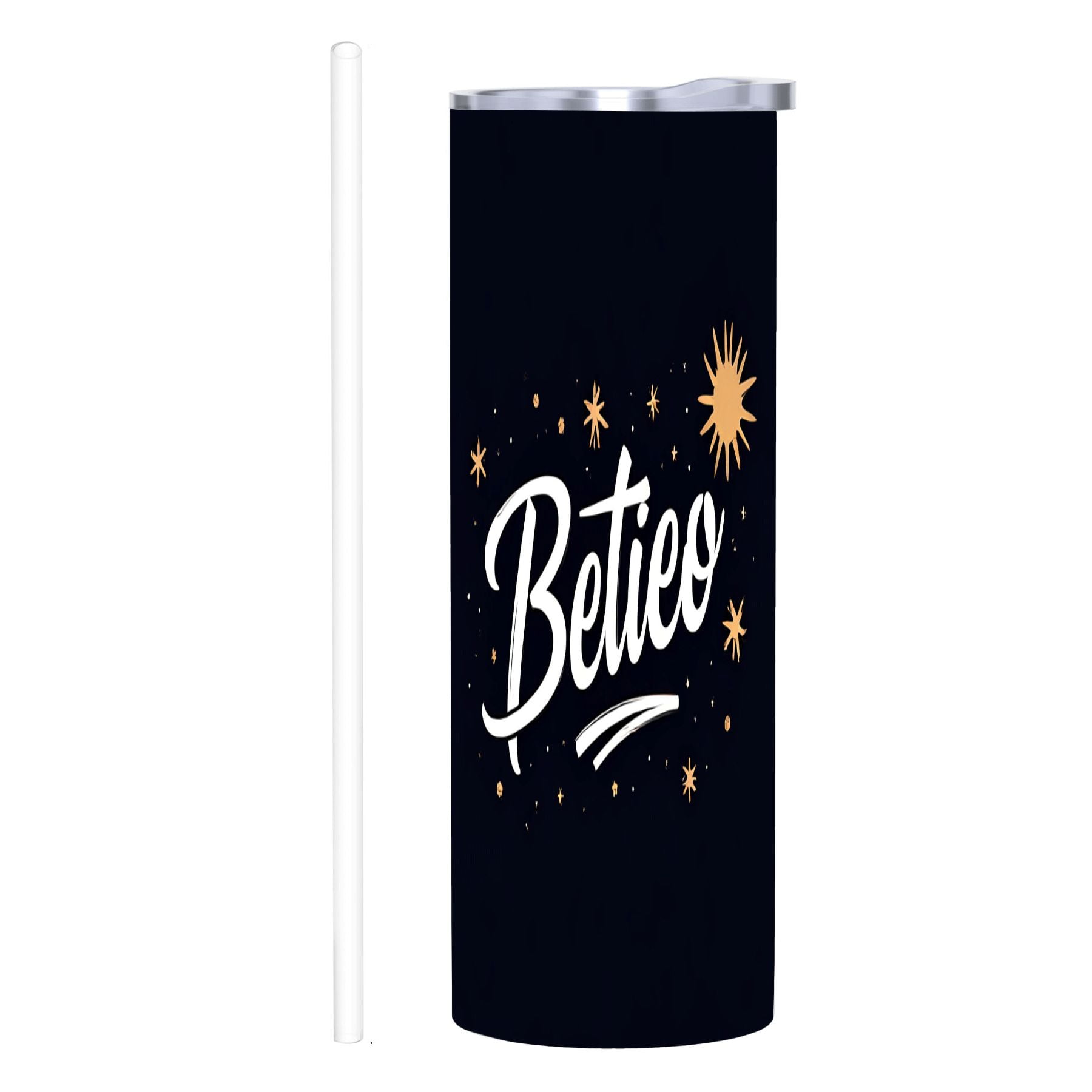 20 oz Stainless Steel Insulated Tumbler - Betio Design with Silver Top ...