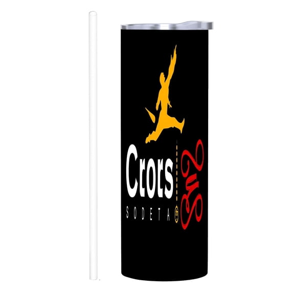 20 oz Stainless Steel Insulated Tumbler - Black Body with Yellow ...