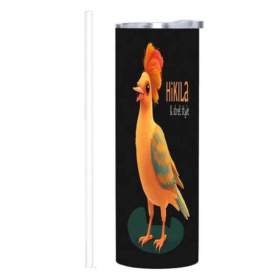 20 oz Stainless Steel Insulated Tumbler - Black Travel Mug with Vibrant ...