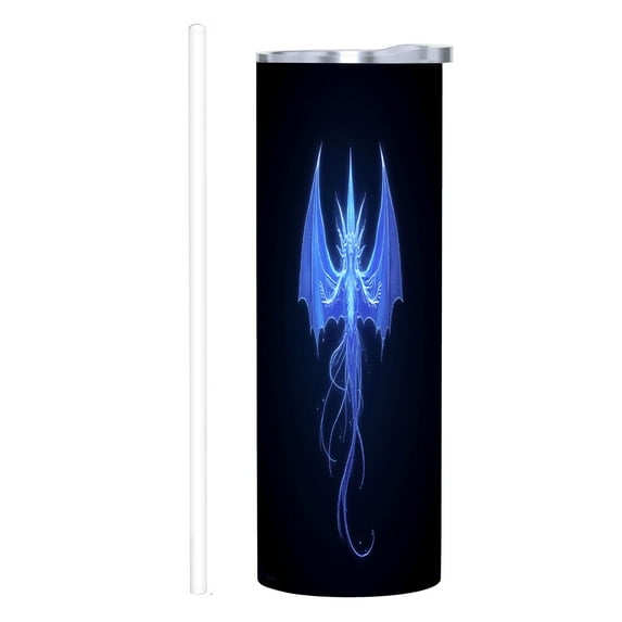 20 oz Stainless Steel Insulated Tumbler - Black with Glowing Design ...