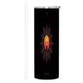 20 oz Stainless Steel Insulated Tumbler - Black with Intricate Orange ...